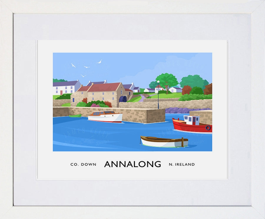 James Kelly Prints | Annalong Harbour | Travel Poster | Yard Gallery