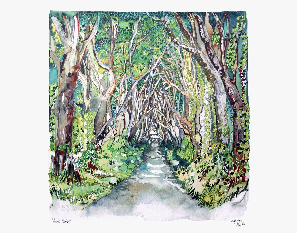 Flax Fox Designs | The Dark Hedges | Northern Ireland | Giclee Print ...